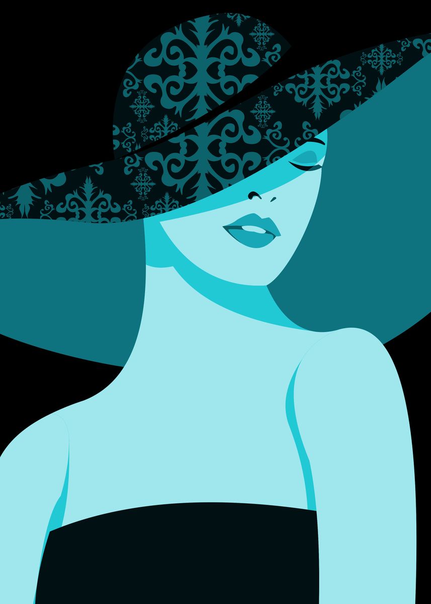 ' fashion model girl' Poster, picture, metal print, paint by Izmo ...