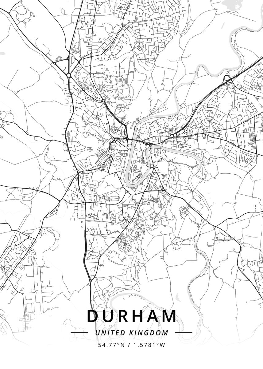 'Durham United Kingdom' Poster, picture, metal print, paint by Designer ...