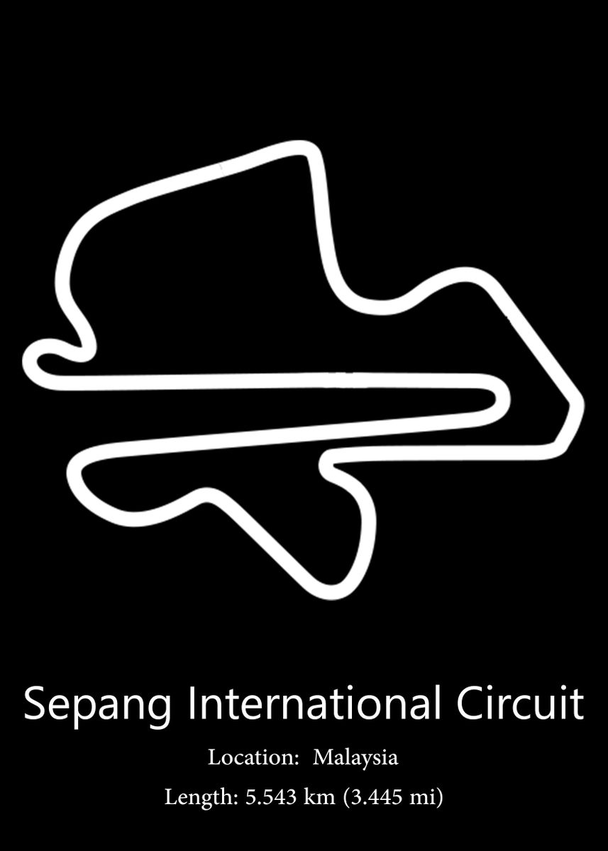 'Sepang International ' Poster, picture, metal print, paint by B & W ...