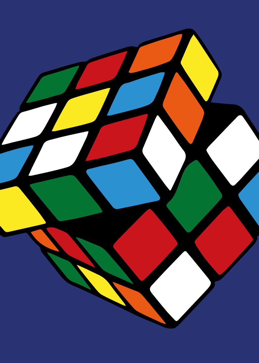 'Speed Cube Art' Poster, picture, metal print, paint by Jack ...