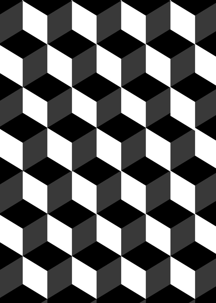 'Cube 3' Poster, picture, metal print, paint by BLVCK BLEACH | Displate