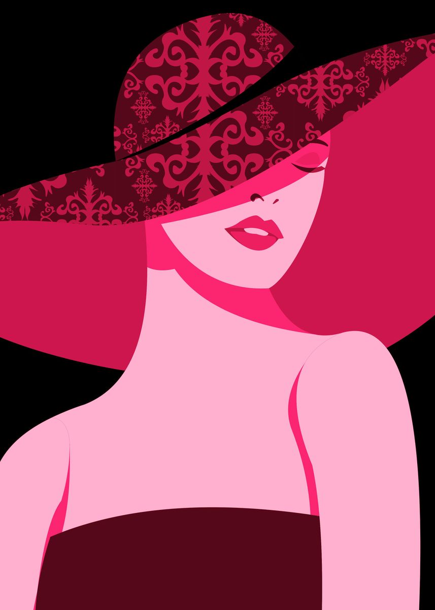 ' fashion model girl' Poster by Izmo Scribbles | Displate