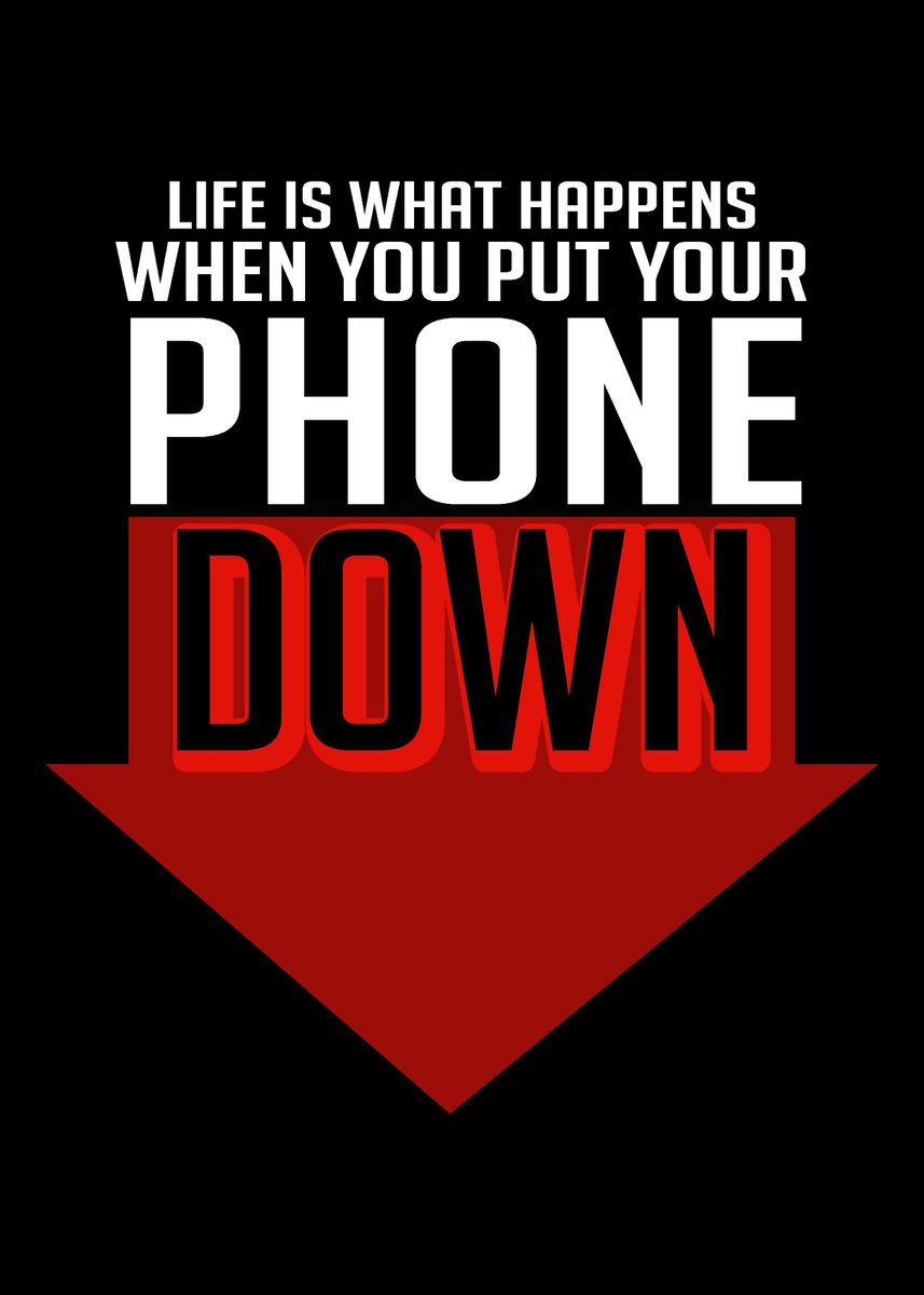 'Life Phone Cellphone Addic' Poster, picture, metal print, paint by ...