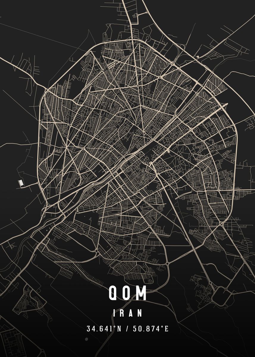 'Qom Iran' Poster, picture, metal print, paint by Five Senses Art ...