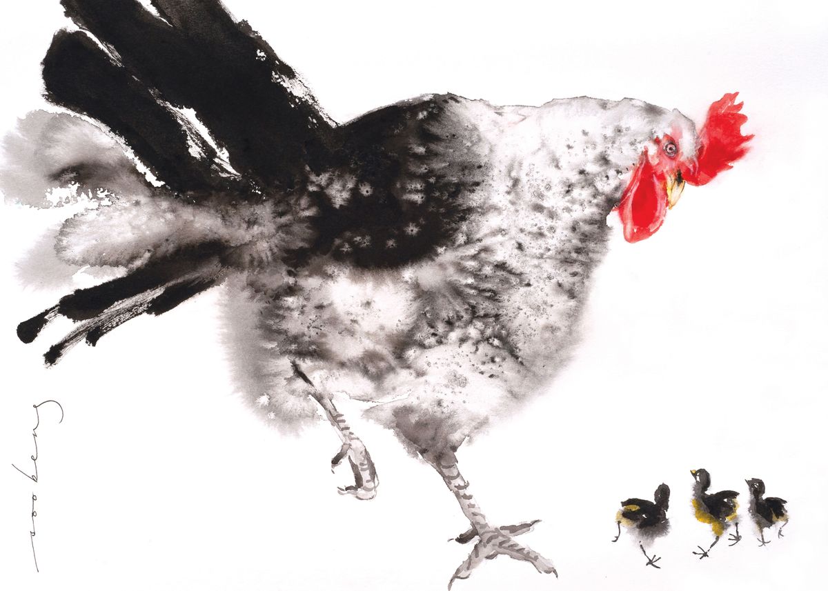 'Chook Family' Poster by Soo Beng Lim | Displate