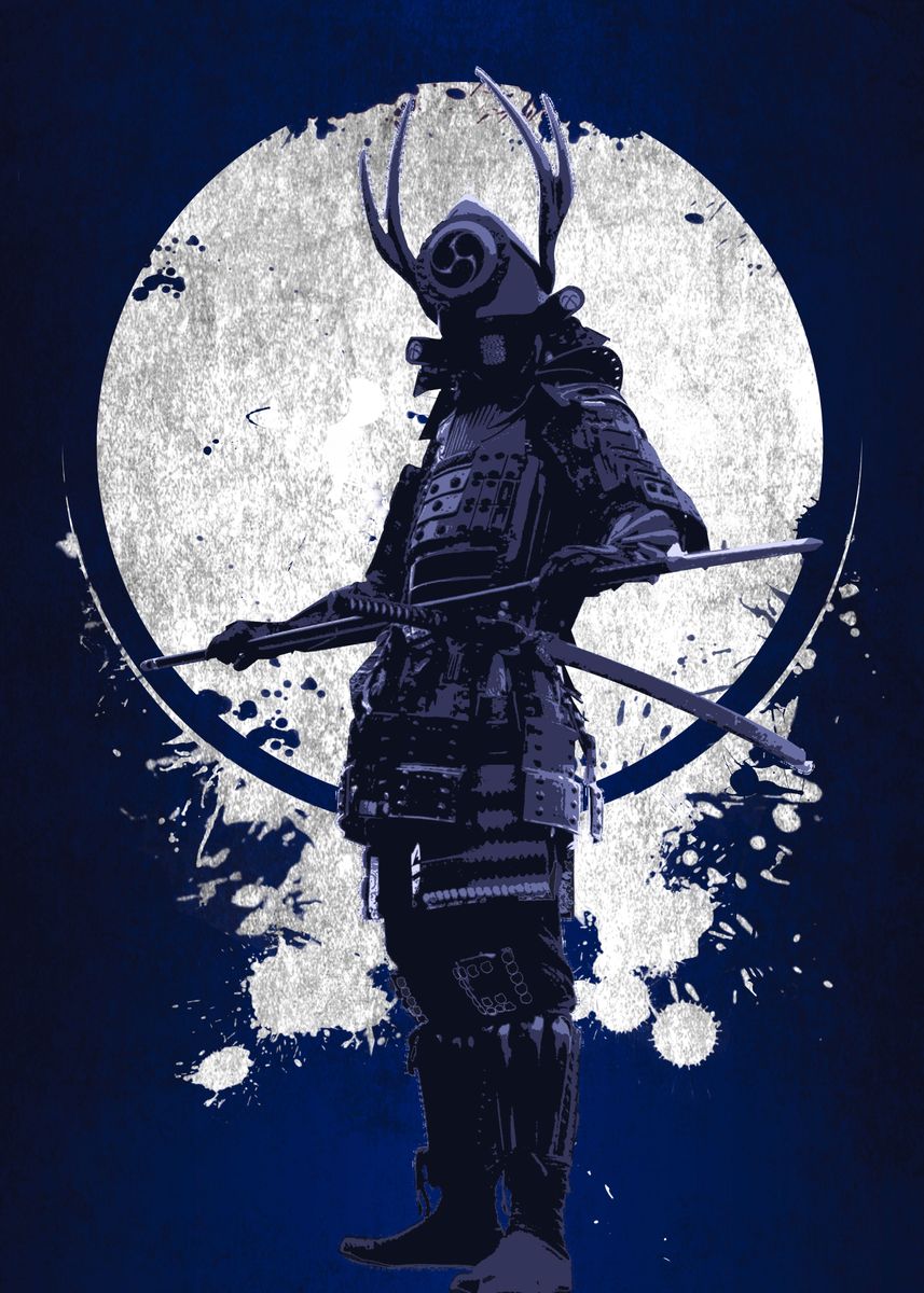 'samurai sword red' Poster, picture, metal print, paint by Ridwanart ...