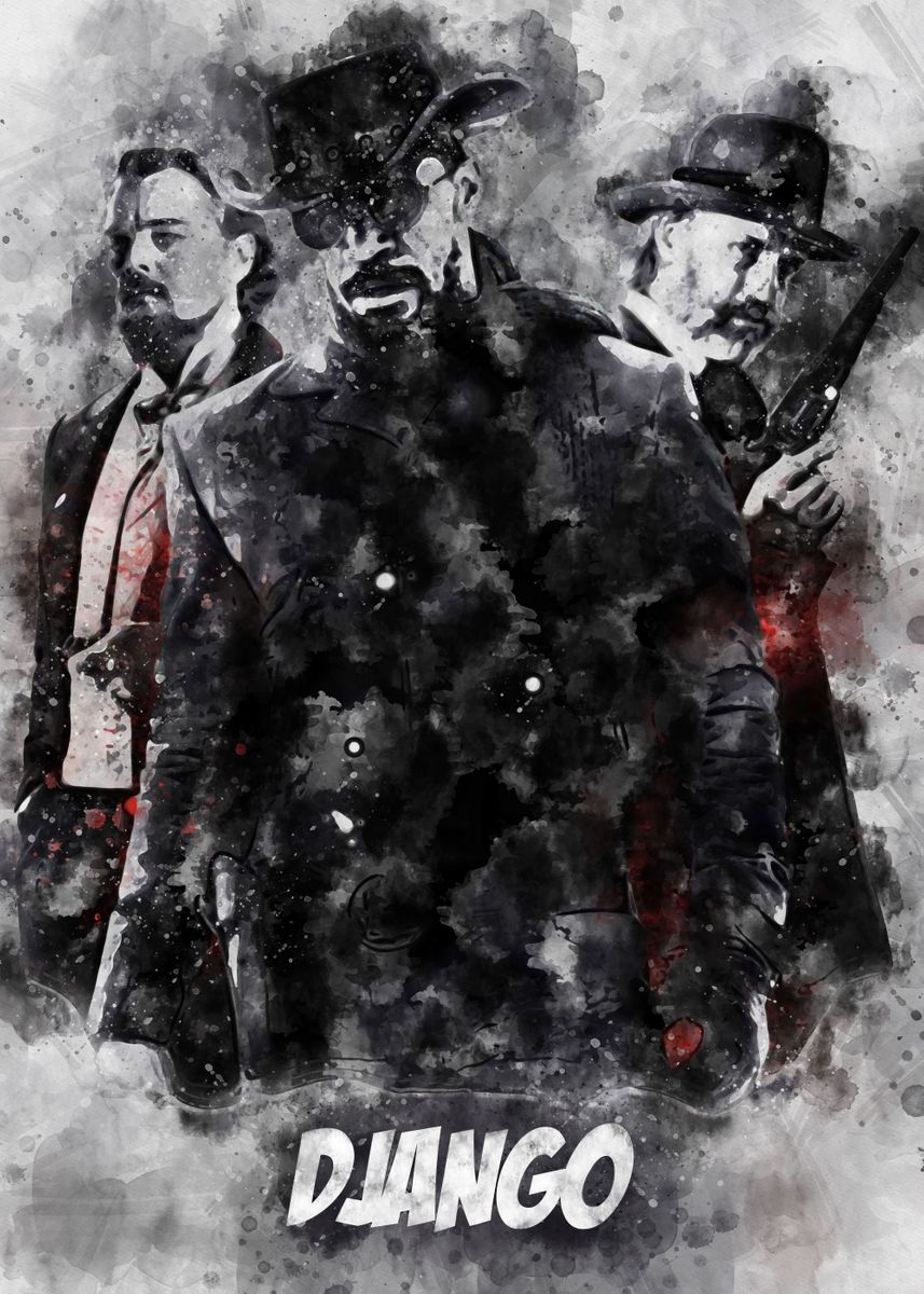 'Django' Poster, picture, metal print, paint by Posterlicious | Displate