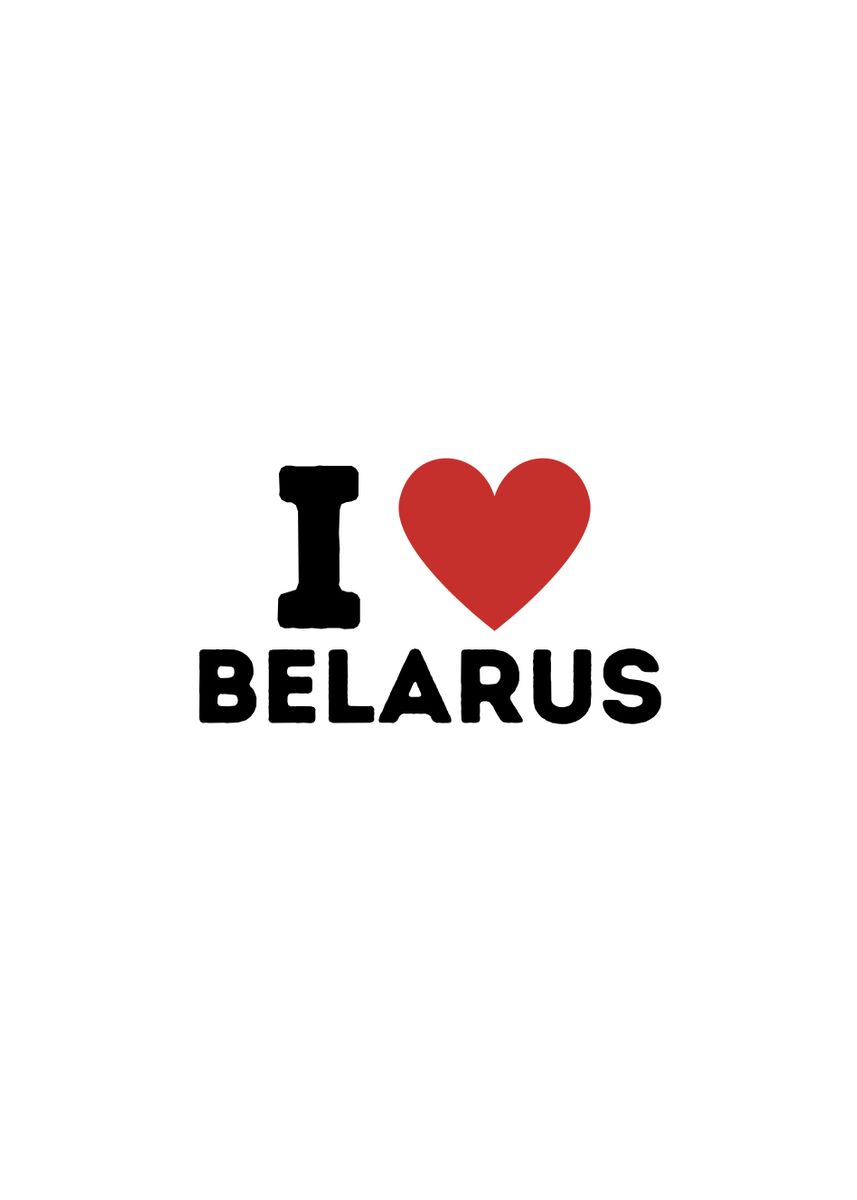 'I Love Belarus Simple' Poster by James Adams | Displate