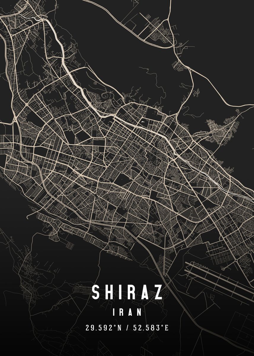 'Shiraz Iran' Poster, picture, metal print, paint by Five Senses Art ...