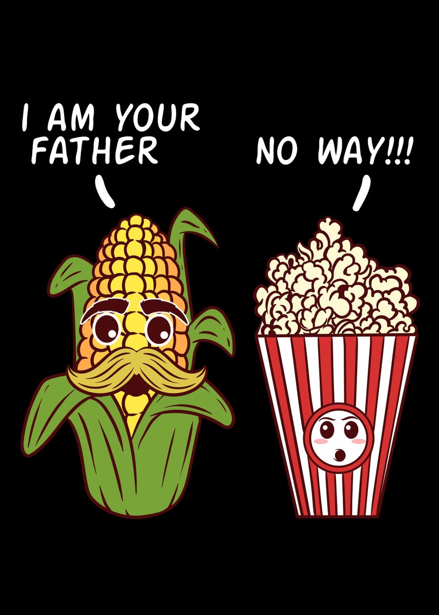 'Father Corn Popcorn' Poster by Roland Andres | Displate