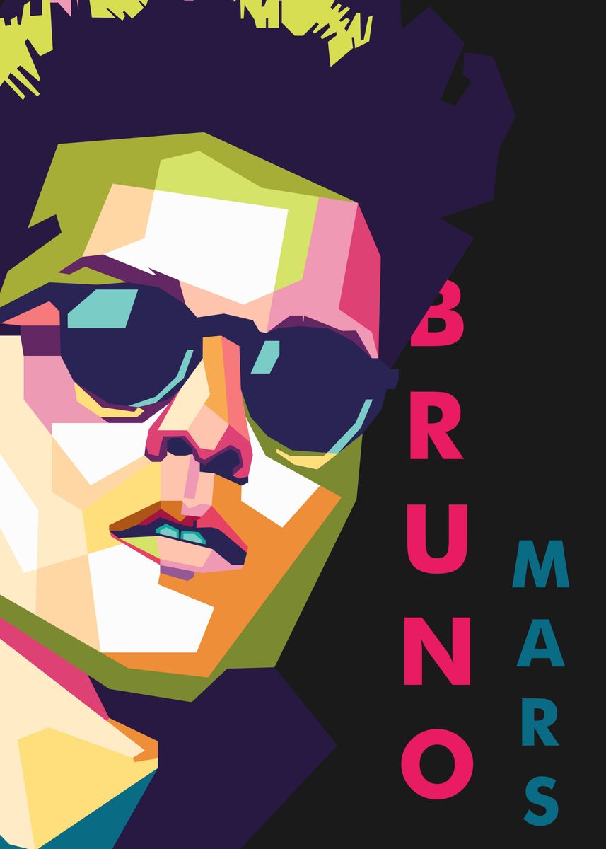 'Bruno Mars' Poster, picture, metal print, paint by ujang sendiana ...