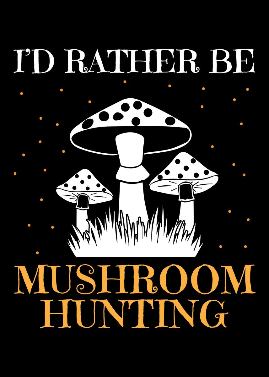 'Mushroom Stoned Eating' Poster, picture, metal print, paint by Bernie ...