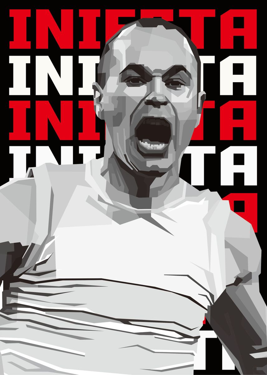 'iniesta' Poster by indocreativeart | Displate
