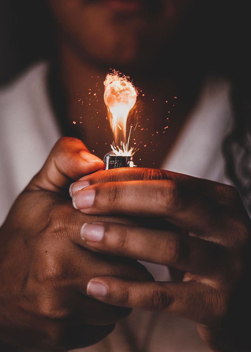 'Moon on Fire' Poster by JD Art | Displate