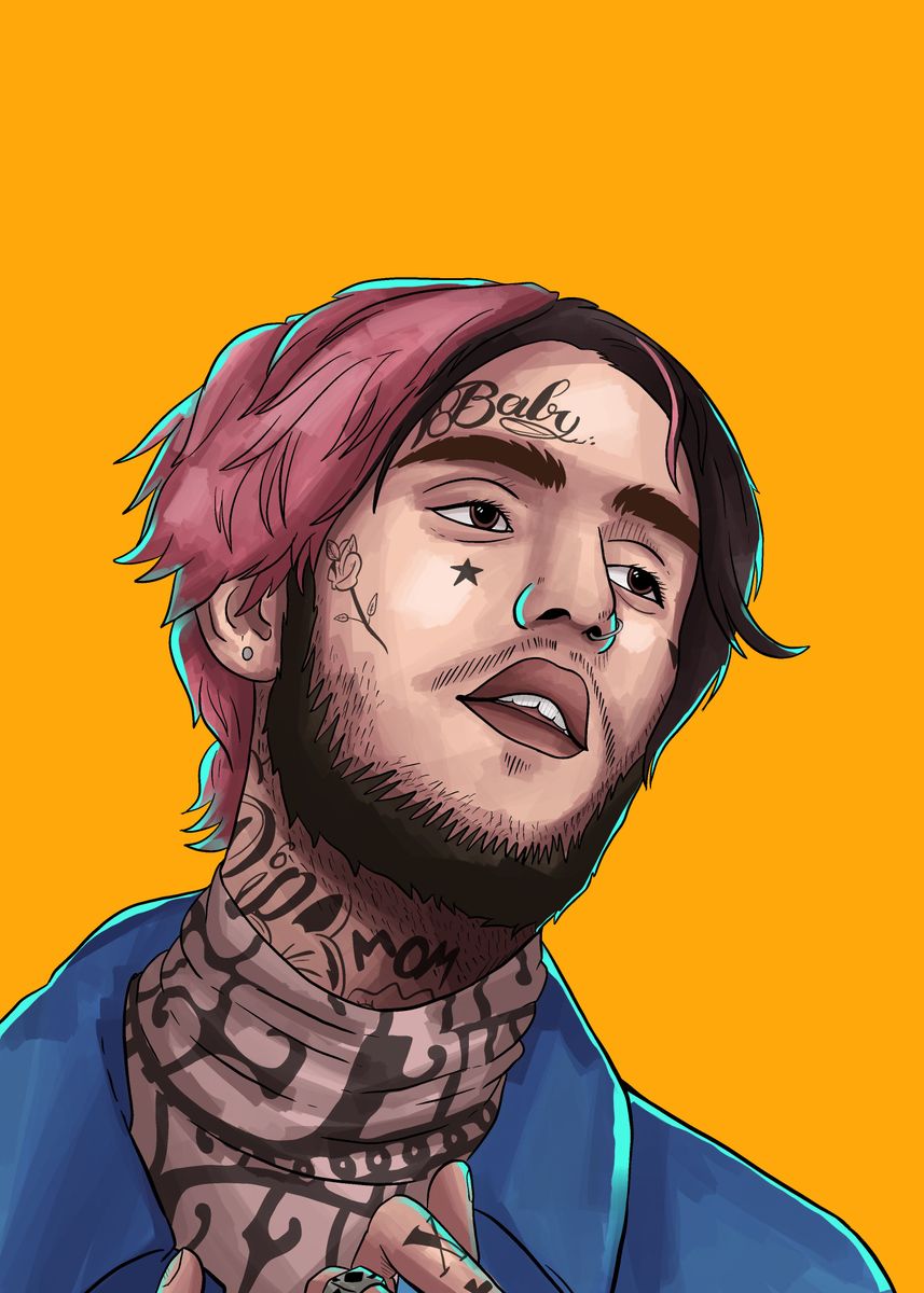 'Lil Peep Rapper' Poster, picture, metal print, paint by Dinh Thi Oanh ...