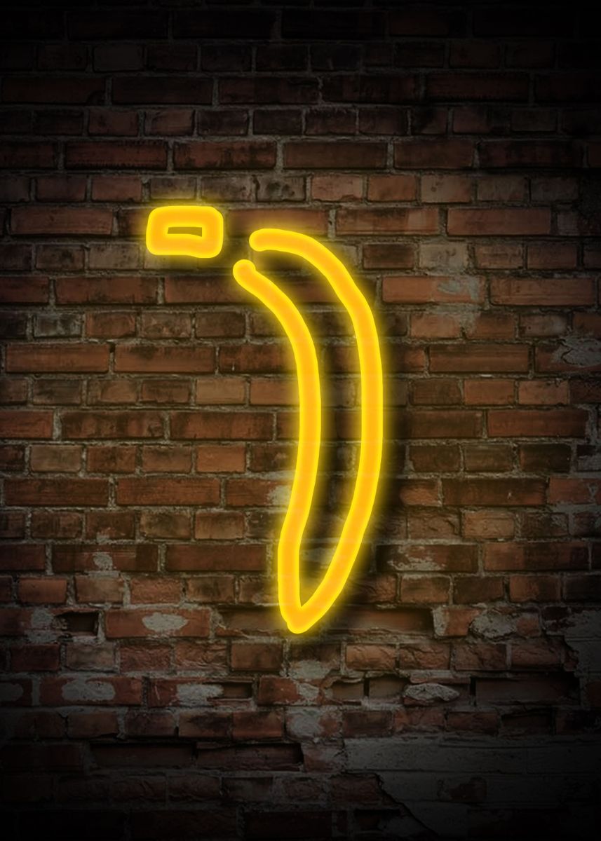 'Neon Banana' Poster by NAKU | Displate