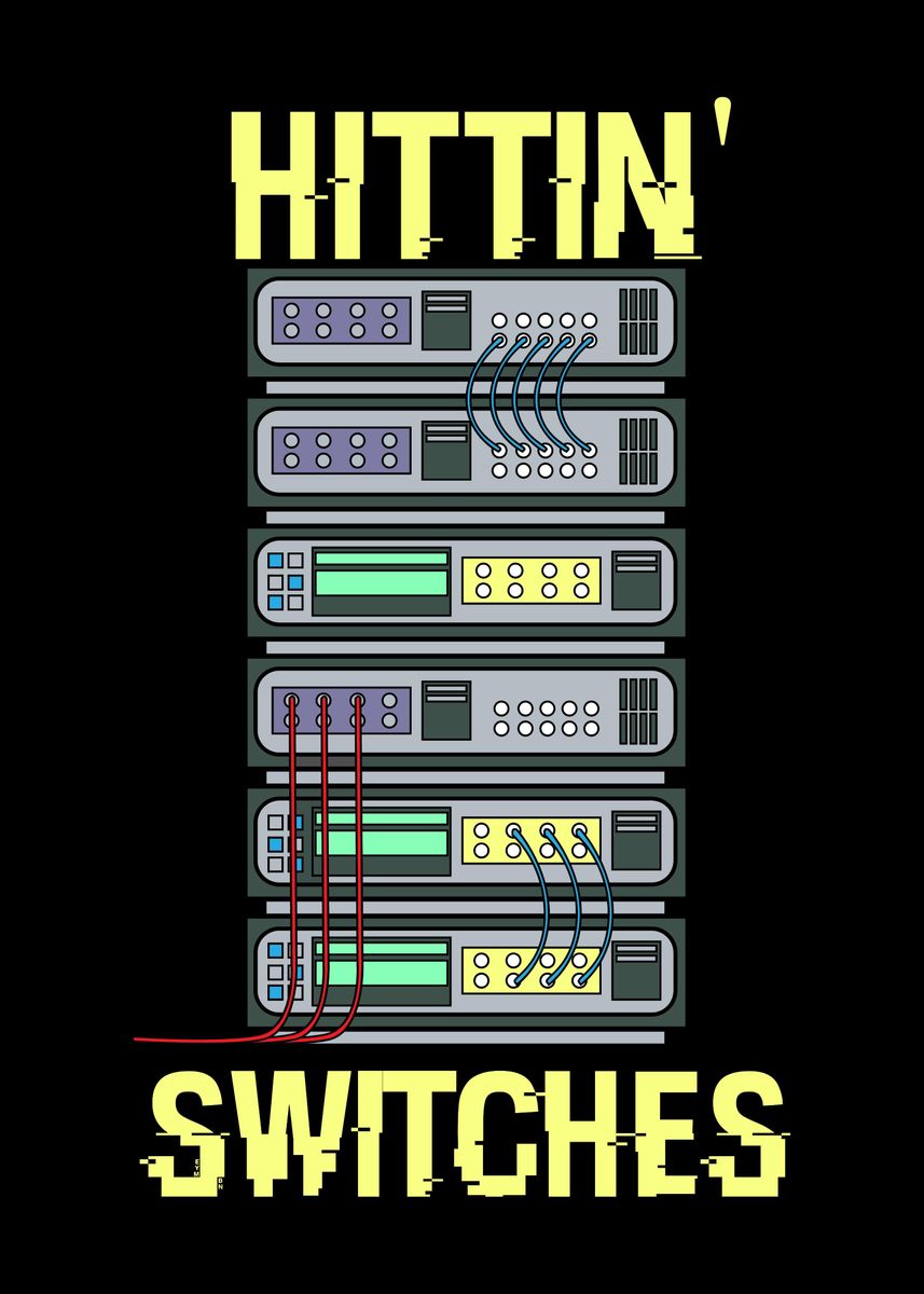 'Hitting Switches For Netwo' Poster, picture, metal print, paint by Uwe ...