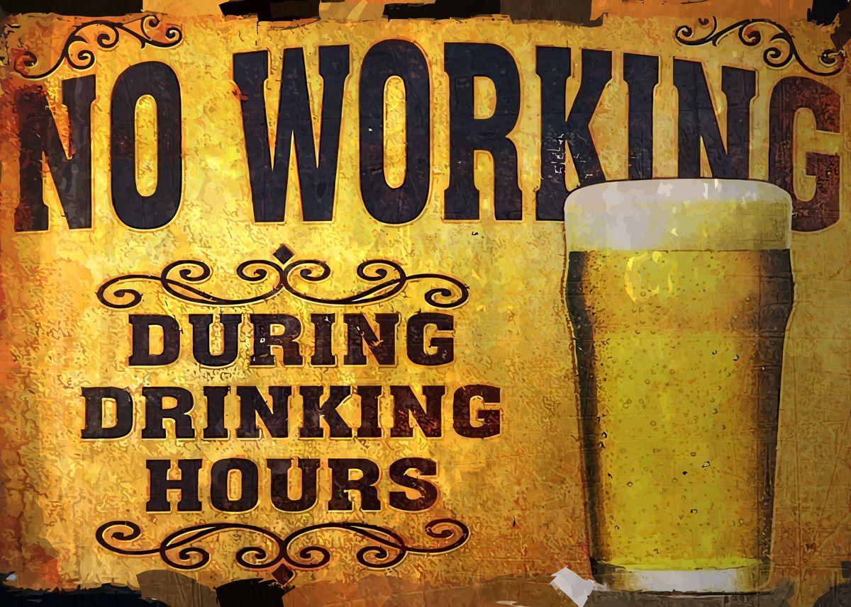 'No working' Poster by akyanyme dotcom | Displate