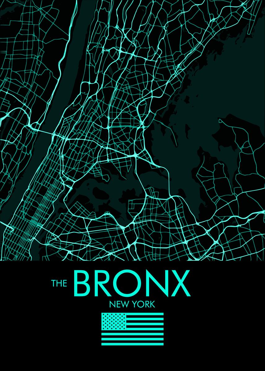'BRONX NEW YORK USA' Poster, picture, metal print, paint by Atomic ...