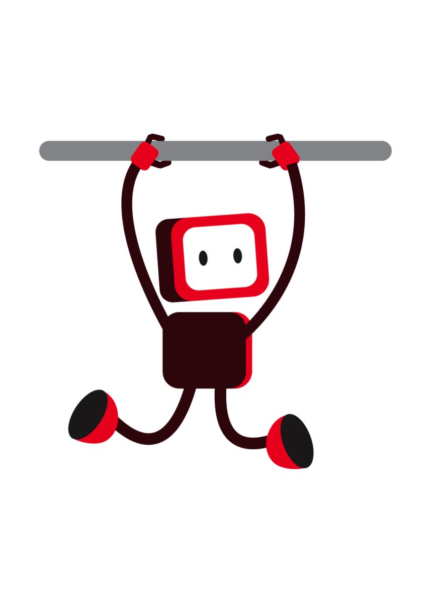 'Hanging Robot' Poster, picture, metal print, paint by MisterGoose ...