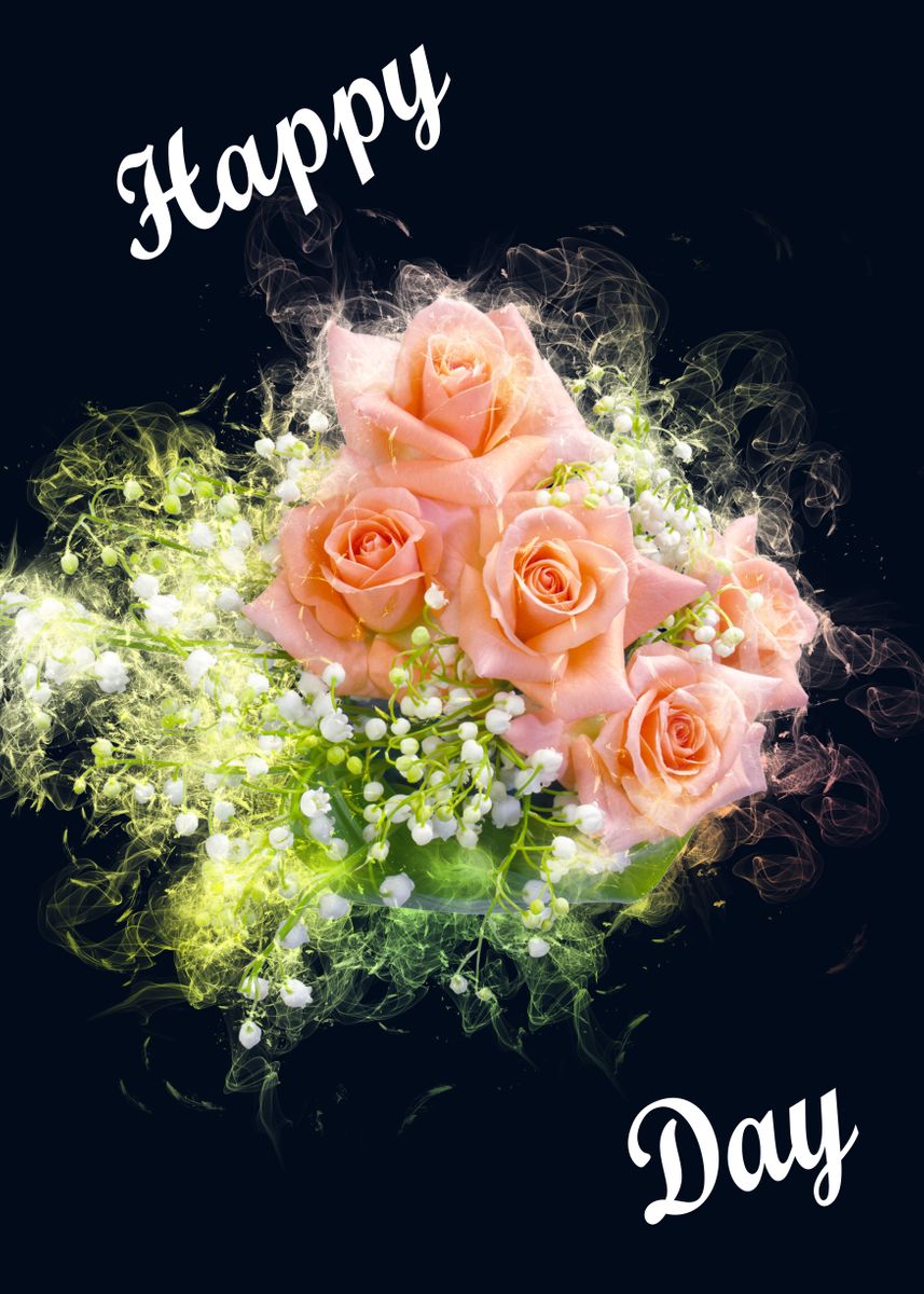 'happy day' Poster, picture, metal print, paint by shiner artist | Displate