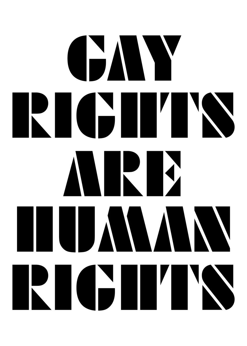 'Gay rights are human right' Poster, picture, metal print, paint by ...