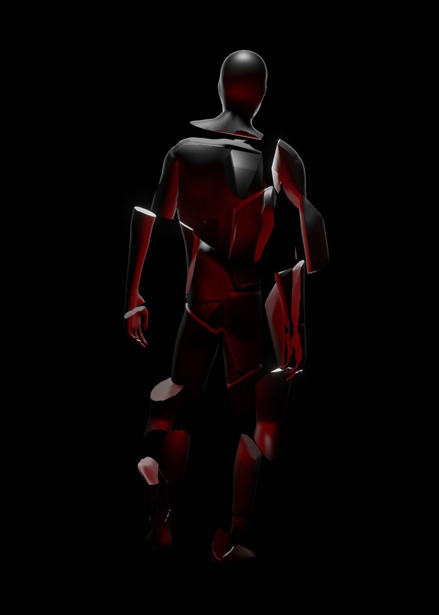 'Broken Character Back View' Poster by Souzezz | Displate