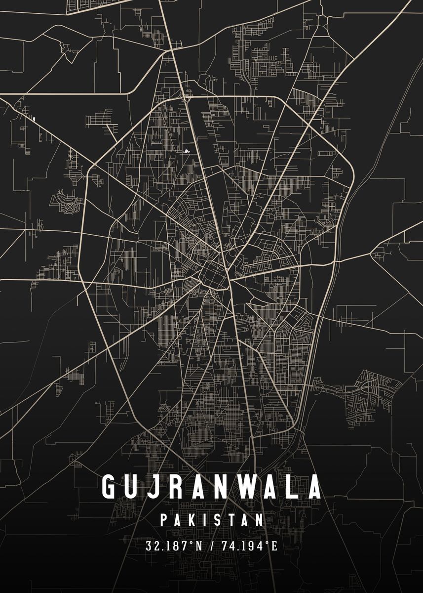 'Gujranwala Pakistan' Poster by Five Senses Art | Displate