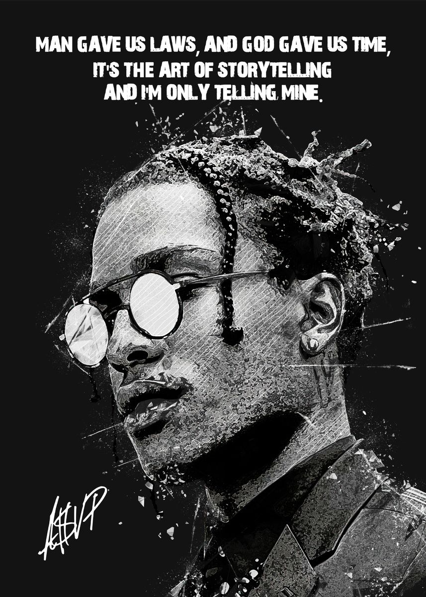 ' ASAP Rocky ' Poster, picture, metal print, paint by SA KE | Displate