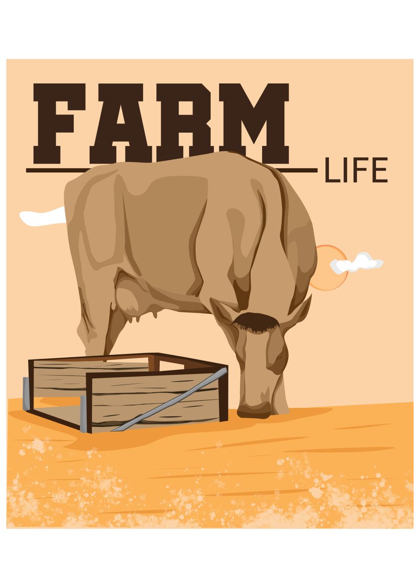 'Farm Farmer Life' Poster, picture, metal print, paint by ShirTom ...