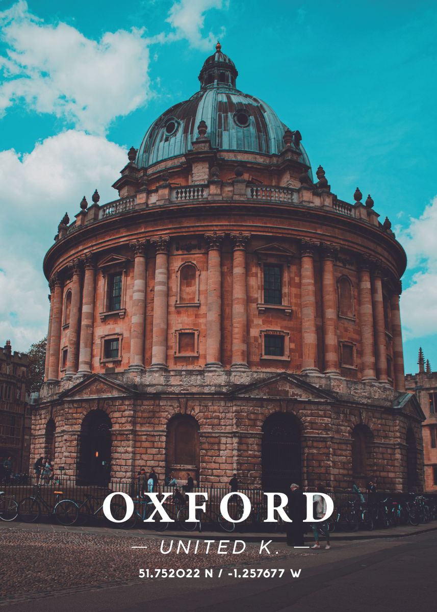 'Oxford Coordinates Art' Poster, picture, metal print, paint by Lea ...