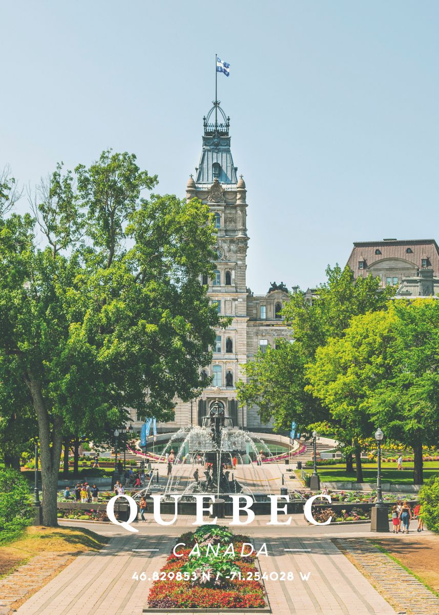 'Quebec Coordinates Art' Poster, picture, metal print, paint by Lea ...