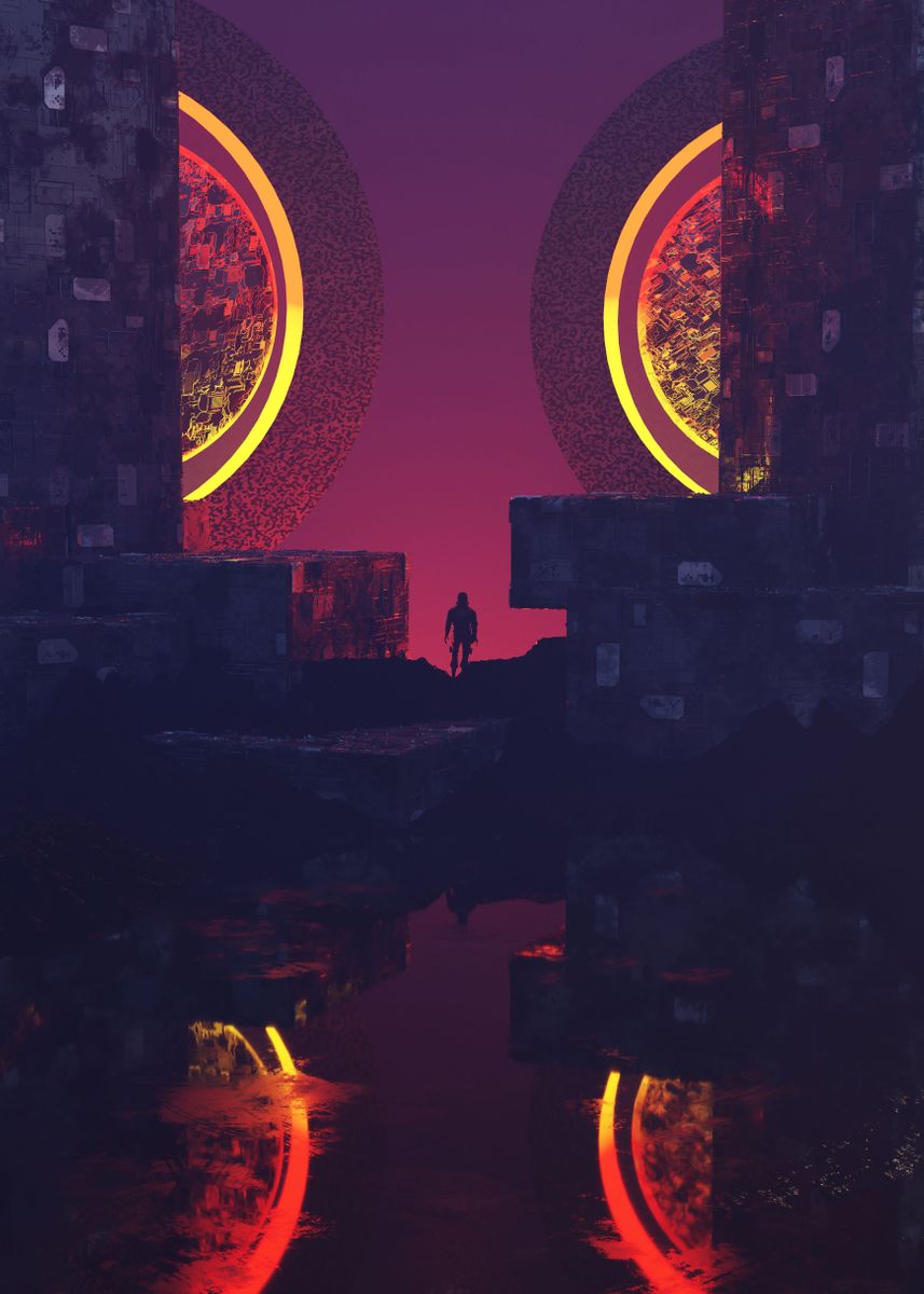 'Edge of the Void' Poster, picture, metal print, paint by ...