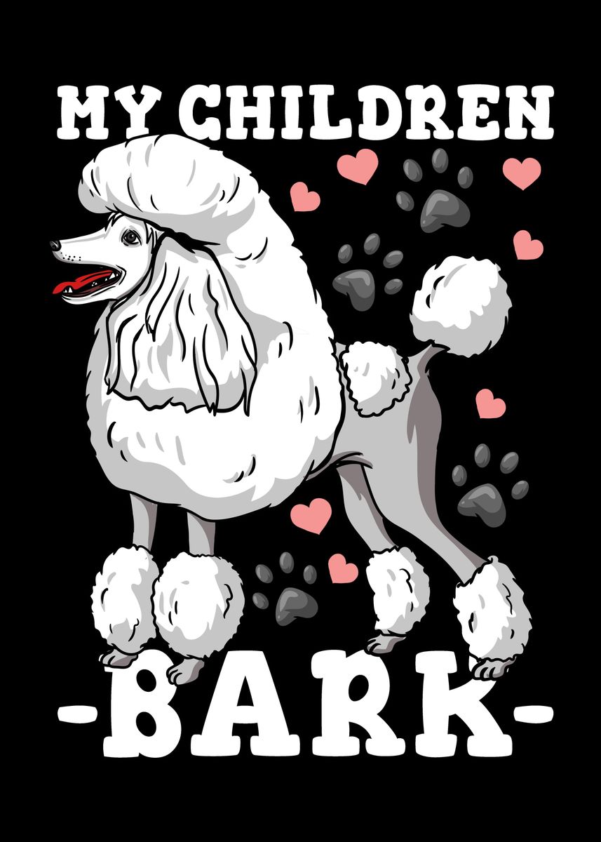 'Poodle Cute Dog Mom Dad' Poster by Mealla | Displate