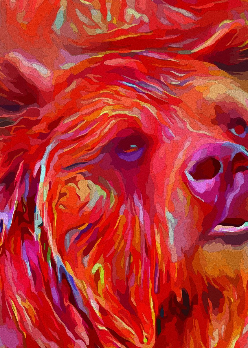 'Bear painting fluid' Poster by MasterHead | Displate