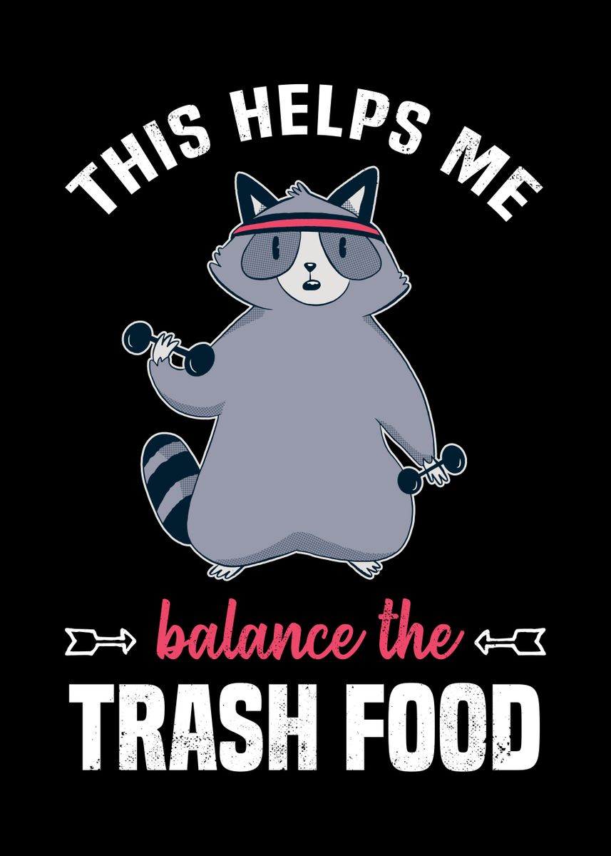 'Raccoon Trash Panda Gift' Poster, picture, metal print, paint by Phil ...