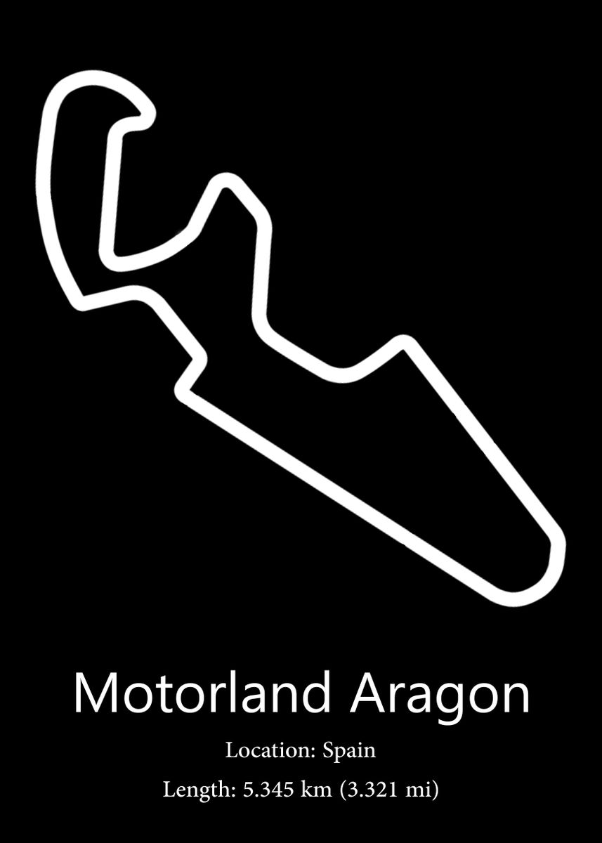 'Motorland Aragon' Poster, picture, metal print, paint by B & W Arts ...