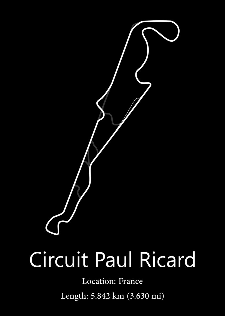 'Circuit Paul Ricard' Poster by B & W Arts | Displate