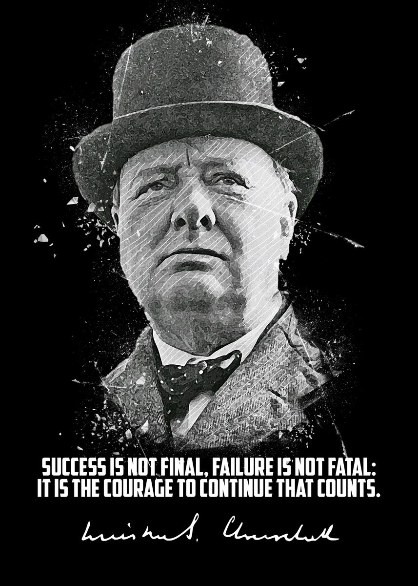 'Winston Churchill ' Poster, picture, metal print, paint by Tom ...