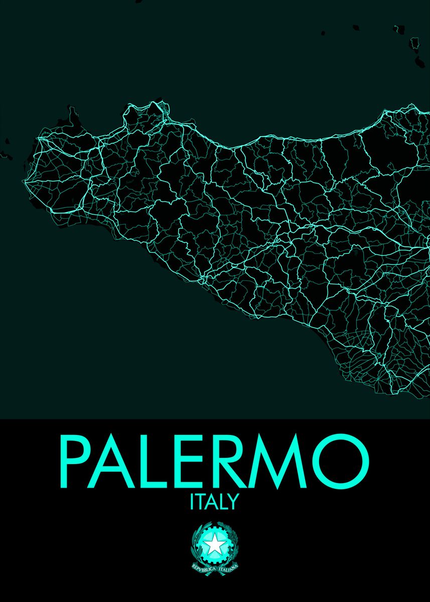 'PALERMO ITALY' Poster, picture, metal print, paint by Atomic Chinook ...