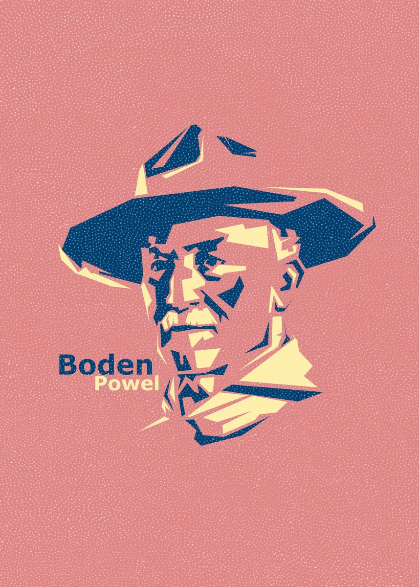 'Boden Powel portrait' Poster by Alfin Studio | Displate