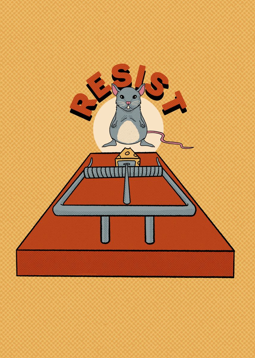 'Resist' Poster, picture, metal print, paint by RJ Artworks | Displate