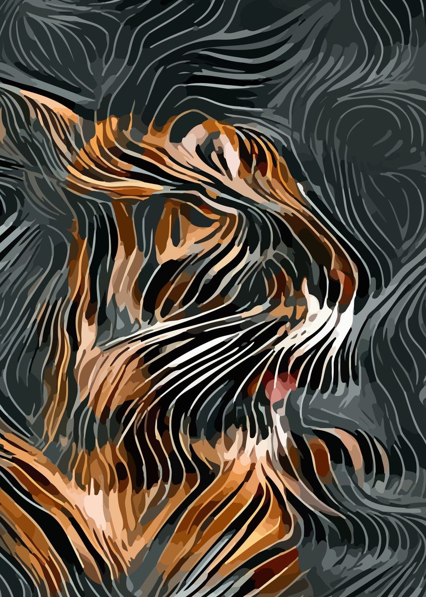 'Tiger' Poster by Marijn Bitter | Displate