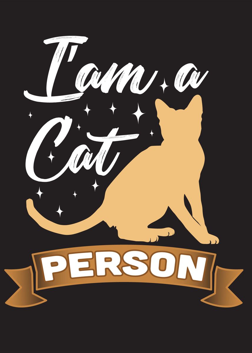 'Person Cat' Poster, picture, metal print, paint by Beone Digital ...
