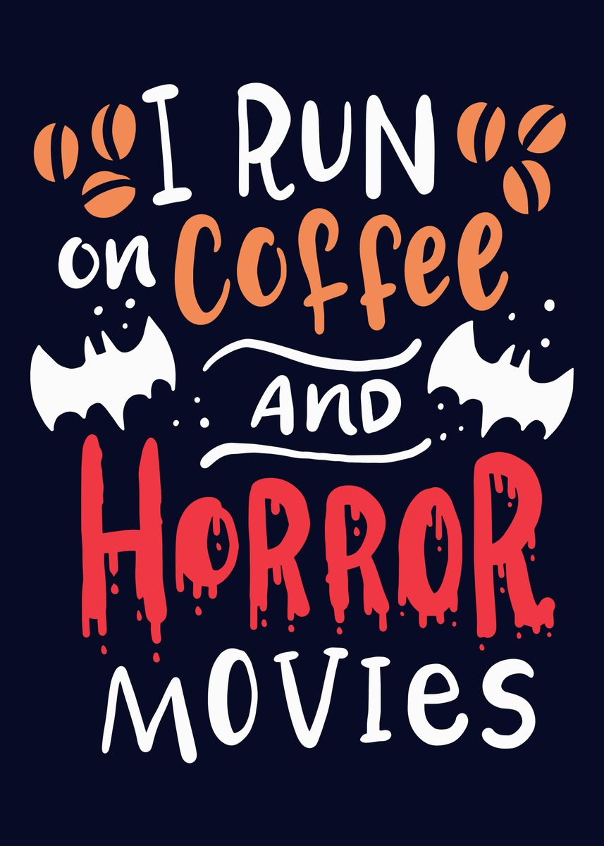 'Coffee And Horror' Poster, picture, metal print, paint by PiolettaArt ...