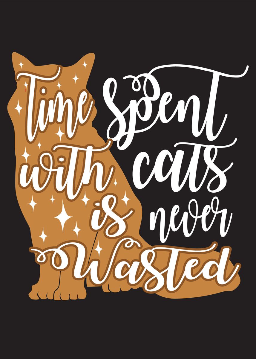 'Spent Cat' Poster, picture, metal print, paint by Beone Digital | Displate