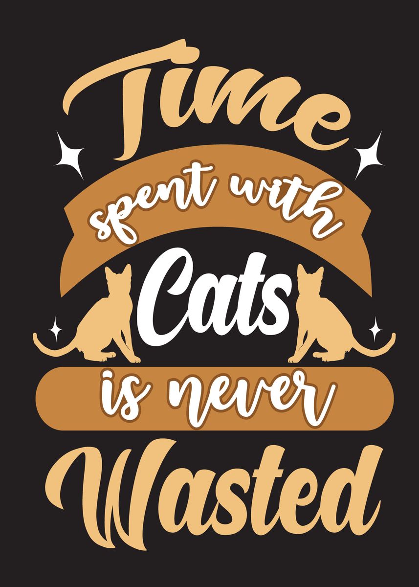 'Wasted Cat' Poster, picture, metal print, paint by Beone Digital ...
