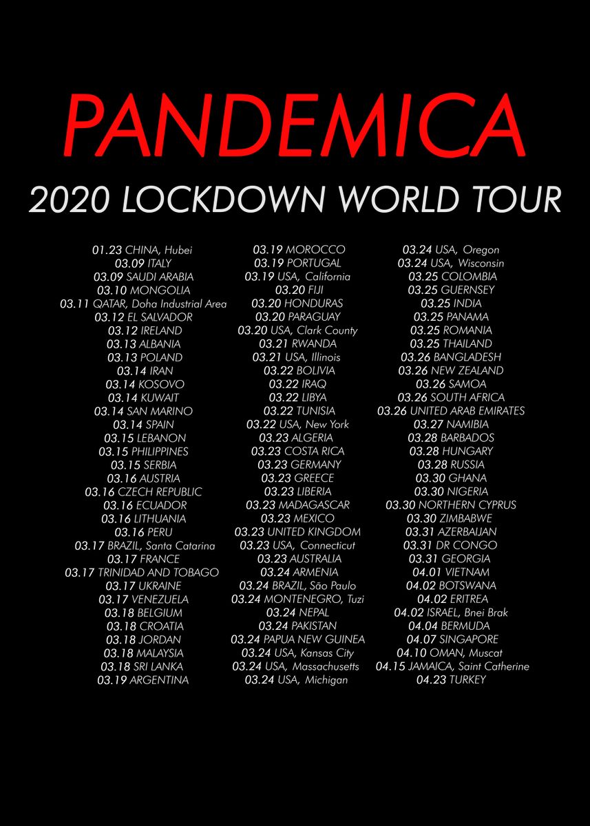 'Pandemica 2020 Lockdown ' Poster by Shamila B | Displate