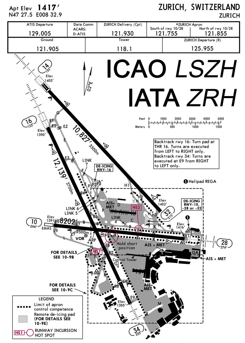 'Zurich Kloten Airport ZRH' Poster, picture, metal print, paint by ...
