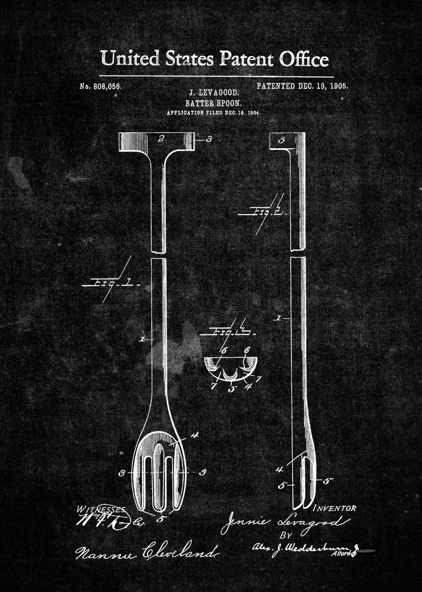 Art & Collectibles Retro spoon Jpg Kitchen décor 1905 BATTER SPOON ...